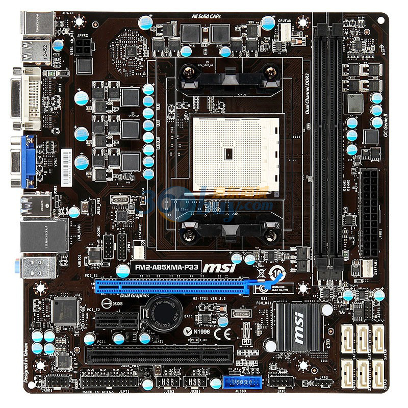微星（msi） FM2-A85XMA-P33主板（AMD A85/Socket FM2）